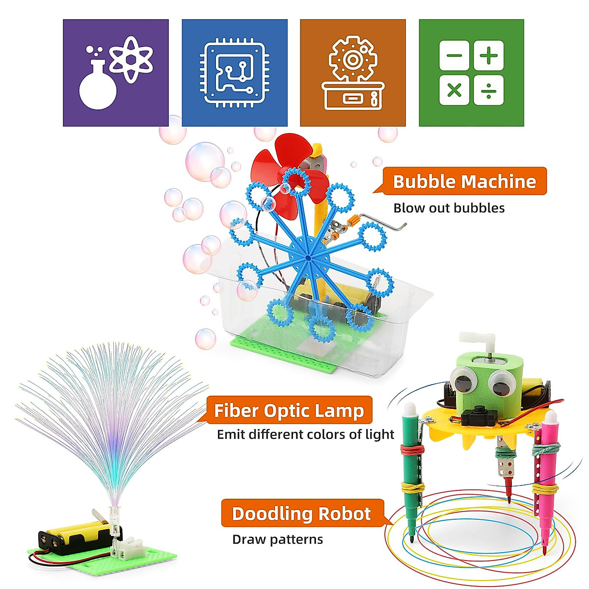 STEM Science Robotics Kit, Experiments Projects Activities for Kids 6-8 8-12, Build Robot Crafts for Boys Toys, DIY Electronic Engineering Building Kits for Girls Age 8 + Year Old Gifts