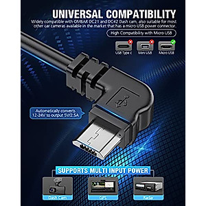 OMBAR Dash Cam Front and Rear + OMBAR Dash Cam Hardwire Kit