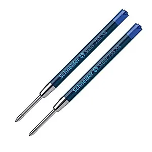 Schneider Slider 755 Blue Extra Broad Ballpoint Ink Refills with ViscoGlide Ink system - 2/pk