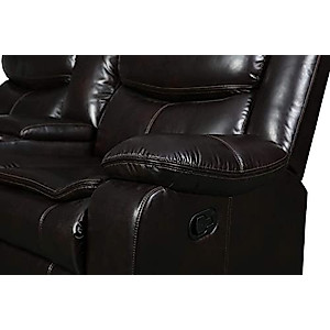Blackjack Furniture Marsden Modern Leather Air Reclining Living Room Sectional, Brown