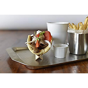 Tablecraft Disposable Taco Taxi, X-Shape Two-Piece, Poplar Wood, 3.5 x 2.5 x 1.75", Pack of 50