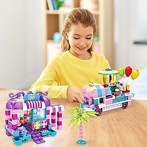 Sitodier Girls Building Blocks Toys 638 Pieces 4 Models Princess Building Bricks Toys for Kids STEM Construction Play Set Toy Best Gifts for Girls Age 6-12 Birthday Christmas
