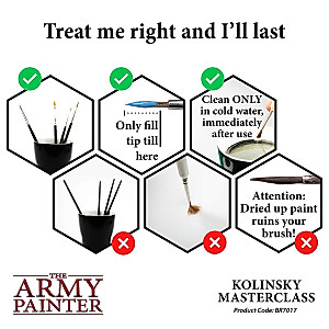 The Army Painter Masterclass Brush - Fine Detail Acrylic Paint Brushes with Kolinsky Sable Hairs – Small Paint Brush, Model Paint Brush & Fine Tip Paint Brushes for Miniature Watercolor Oil Painting