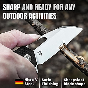 Kizer Muskrat Fixed Blade Knife Bundle with Helmet EDC Pocket Knife