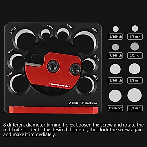 Generic Dowel Maker Jig Kit, Imperial 5/16-3/4inch Adjustable Drill Milling Dowel Round Rod Auxiliary Tool, Aluminum Alloy Dowel Round Rod Sticks Maker Jig with 8 Holes (B), IUHE3