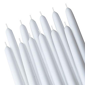 SPAAS White Taper Candles - 4 Pack | 10 Inch Tall Candles, Scent-Free Premium Wax Candle Sticks | 8 Hour Long Burning White Candlesticks for Home Decoration, Wedding, Holiday and Parties