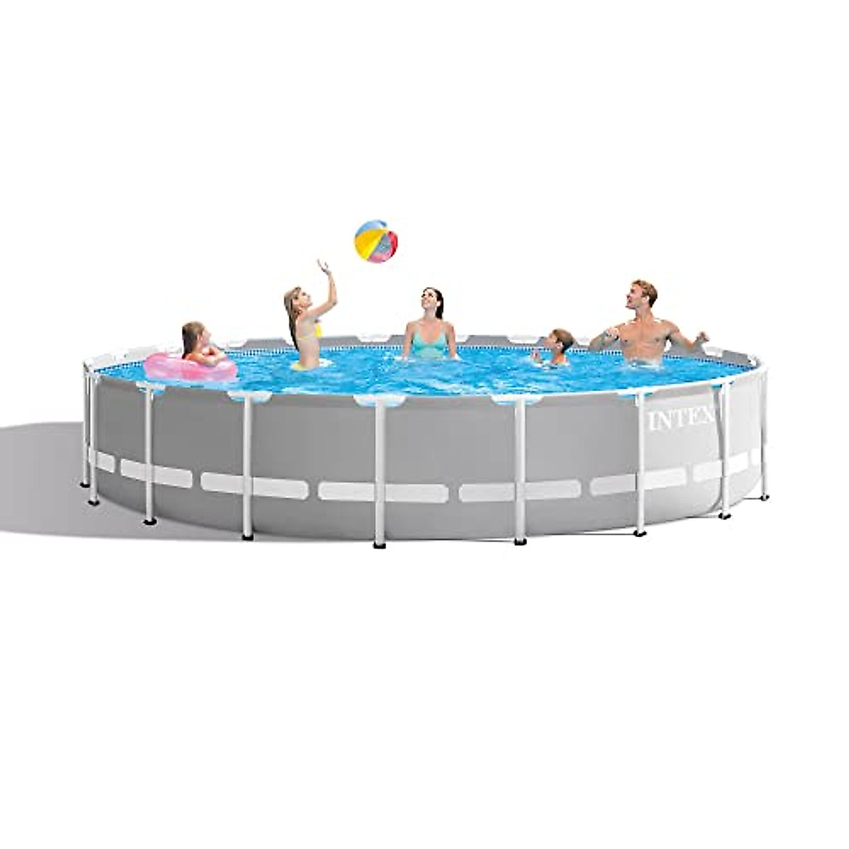 INTEX 26755EH 20 Feet x 52 Inch Prism Premium Frame Above Ground Pool | Cartridge Filter Pump, Ladder, Ground Cloth and Pool Cover Included