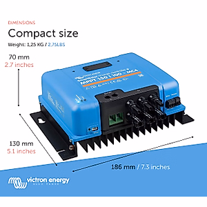 Victron Energy SmartSolar MPPT MC4 150V 100 amp 12/24/36/48-Volt Solar Charge Controller (Bluetooth)