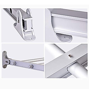 LXLTL Clothes Airer, Folding Clothes Pole Outdoor Push and Pull Drying Racks Punch Bathroom Clothes Drying Racks,3 Tracks,100cm