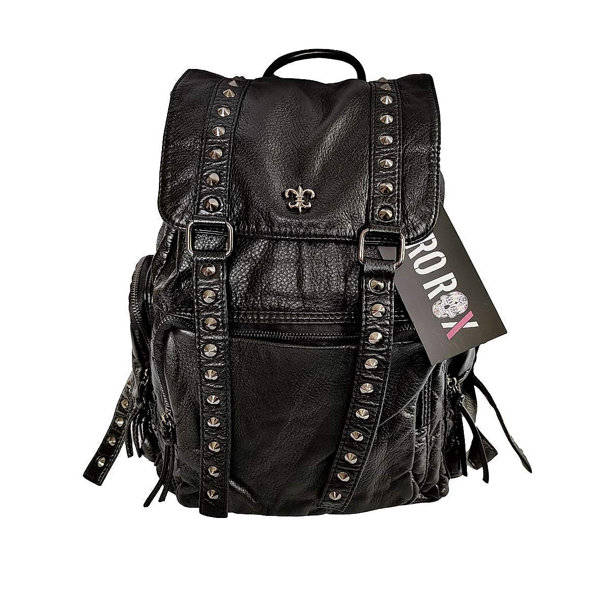 Ro Rox Iris Punk Goth PU Unisex School Uni Large Backpack