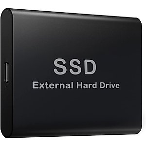 2TB External Hard Drive SSD，Portable External Solid State Drive 2TB-Reading Speeds up to 500Mb/s，USB 3.1 Type C SSD Compatible with Desktops,Laptops,PC, XS Windows