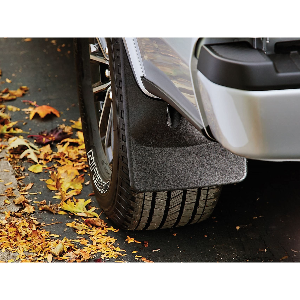 WeatherTech Custom No Drill Splash Guard MudFlaps for Ford Super Duty - Front & Rear Set (110066-120066), Black