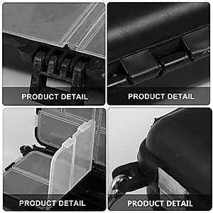 LIOOBO 3Pcs Box Bait Storage Box Backpack Black Fishing Tackle Storage Black Serving Tray Black Backpack Tackle Organizer Fishing Lure Tray Tackle Bag PVC Fishing Accessories Detachable