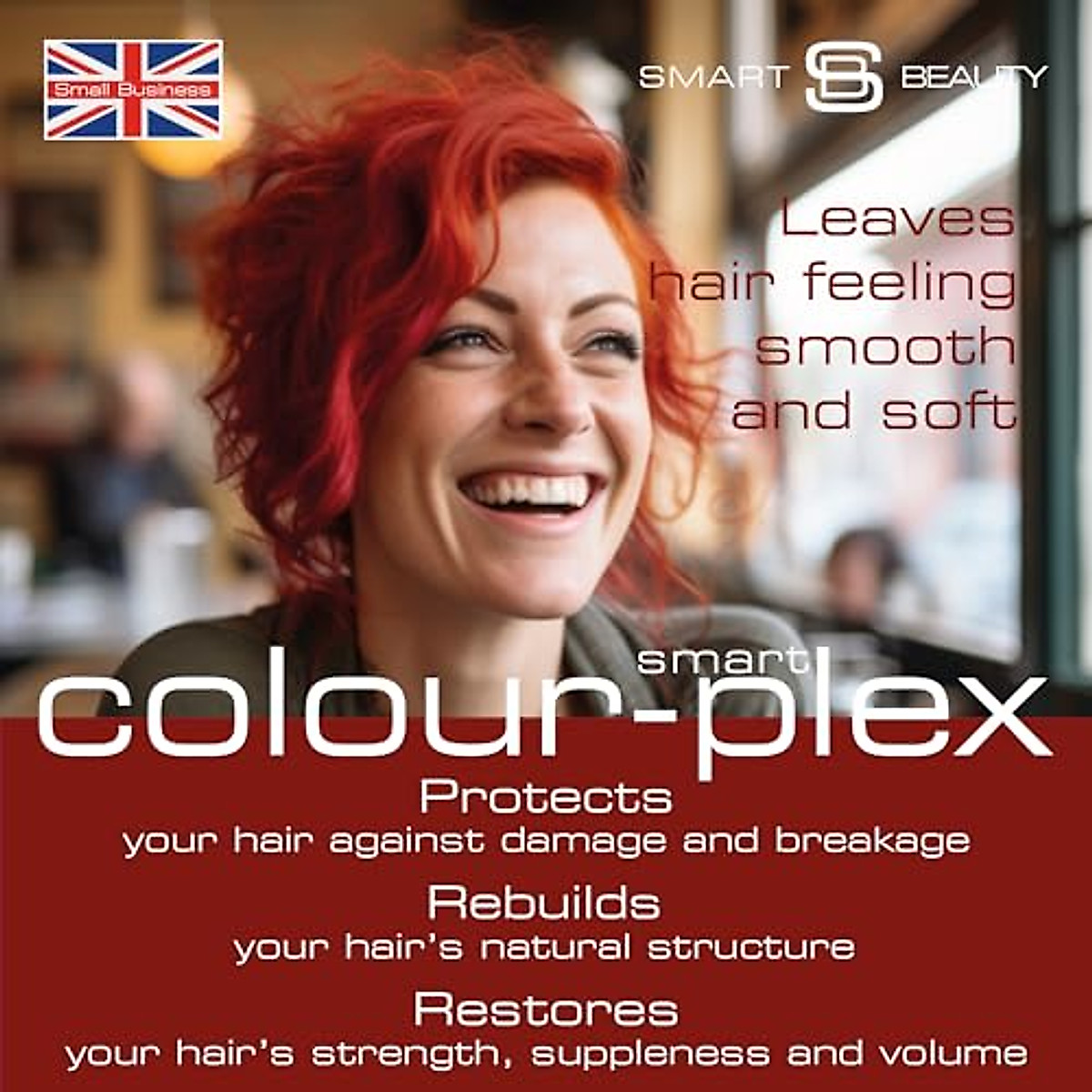 Smart Beauty Red Hair Dye with Plex Anti-Breakage Technology Protecting and Restoring Hair Structure, Plum Color, Vegan and Cruelty-Free