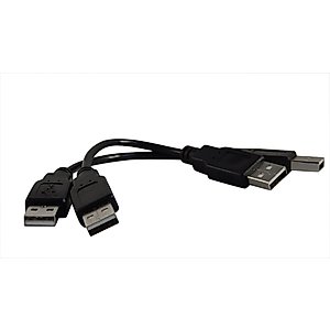 Your Cable Store 2 Pack 6 Inch Black USB 2.0 High Speed Male A to Male A Cable 0.5 Ft