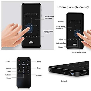 Projector Mini Video Projector Portable 55 ANSI Lumens Built-in Dual Speakers 20000 Hours Home Theater Support HD 1080P HDMI/USB/VGA/AV