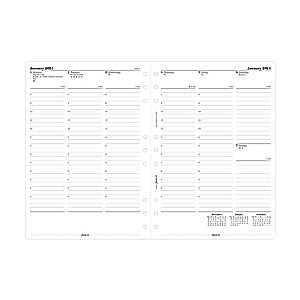 Filofax Deskfax week on two pages with appointments English diary - 2024