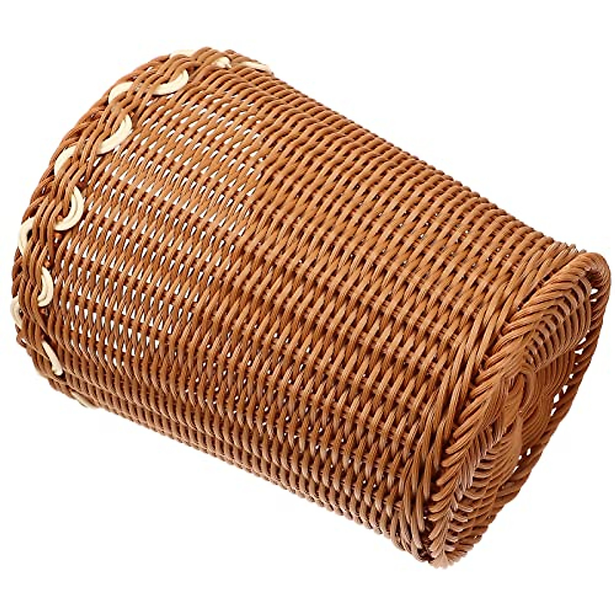 Zerodeko Seagrass Wastebasket Rattan Trash Can Woven Waste Basket Garbage Bin Water Hyacinth Flower Pot Dried Flower Bucket Laundry Storage Basket for Bedroom Bathroom Office Planter