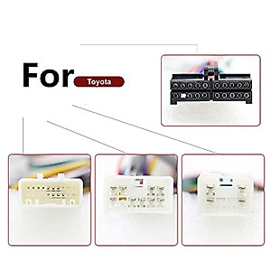 Yassdwbn 20 PIN Wiring Harness Connector for Toyota Stereo DVD Android Player Power Cable