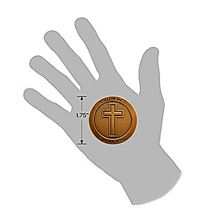 John 3:16 Coin, for God so Loved The World Bible Verse Challenge Coin, Memory Verse Pass Along Handout for Bible Study and Sunday School, Cross Coin Pocket Token, Religious Gift