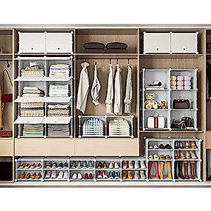 HOMIDEC Shoe Storage Cabinet, 48 Pairs Shoe Rack 3 by 8 Tier Shoe Organizer Space Saving Shoe Storage for Closet Hallway Living Room Bedroom Garage (White)