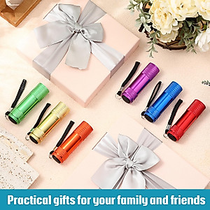 VIHOSE 48 Pcs Mini Flashlights Bulk, Bright Aluminum Handheld Flash Light with Lanyard, Small LED Flashlights for Kids Night Reading Emergency Hurricane Camping Hiking Party Favors(Classic Color)