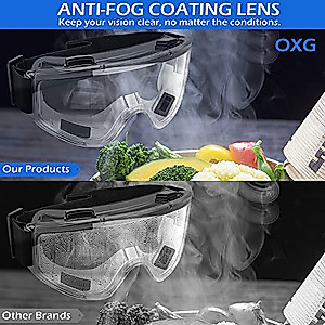 OXG 6 Pack Safety Goggles ANSI Z87.1 Glasses, Anti-Fog Protective Safety Glasses Lab Goggles Men Women Eye Protection Goggles (multicolor)