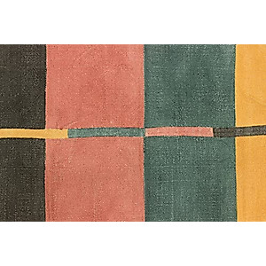Casavani Indian Handmade Cotton Carpet Geometric Multicolor Area Dhurrie Best Uses For Home/Office 3x5 Feet Rugs for Bedroom,Living Room,Kids Room,Hallway Enterway,Kitchen 4x15 Feet Runner