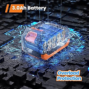 GoGonova 20V Leaf Blower Cordless with Battery and Charger, Electric Leaf Blower with 330CFM Power and 6 Speeds, Battery Powered Leaf Blower for Lawn