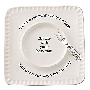 Mud Pie Margarita Gift Box | Includes 2 Margarita Glasses and Lime and Salt Rimmer