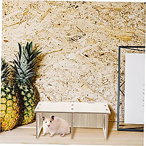 balacoo Funny Chamber Hideout Cabin and Hamsters Maze Ferret Toy Pet Hut Small Multi Clear Dwarf Compartment Window Chinchilla Hide for Squirrel Gerbil Hiding Wooden Nest Hamster