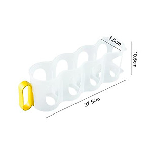 cenryusa 4-Compartment Portable Soda Can Organizer for Refrigerator Food-Grade Plastic Drink Can Dispenser Fridge Soda Can Holder for Home Kitchen Saving Space