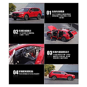 Alloy Resin Car Vehicle Model 1 18 Fit for Honda CRV 2023 Scale Static Die-cast Alloy Model Car Adult Display Photo Props Decoration Red Festive Deluxe Gift
