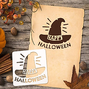Koogel 28 PCS Halloween Stencils, 5 Inch Halloween Templates Halloween Pumpkin Stencils Plastic Halloween Stencils for DIY Card Craft Art Drawing Painting Spraying Window Glass Wood Airbrush Walls Art