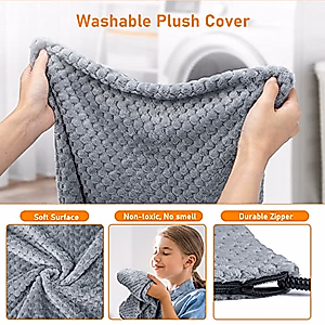 INVENHO Pet Heating Pad, Waterproof Adjustable Temperature Dog Cat Heating Pad with Timer, Indoor Pet Heating Pads for Cats Dogs Electric Pads for Dogs Cats, Pet Heated Pad (S: 18" x 16")