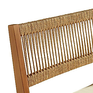 Alaterre Furniture Patio Dining Chairs - Set of 2 Weather-Resistant Stackable Outdoor Chairs with Fade-Proof Cushions - for Deck, Porch, or Sunroom