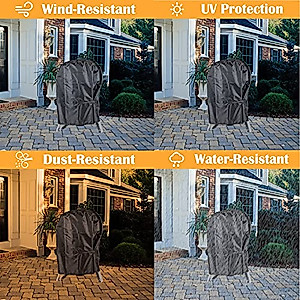 BBQ Grill Cover with Waterproof - Dust Resistant Kettle Grill Cover Fits Most of Outdoor Cooking Smoker (23.62 x 23.62 x 30.31 Inches)