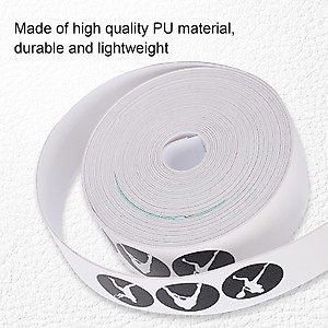 Racket Head Tape, Racket Head Guard Sticker Tennis Racket Accessories Easy to Use 5m/16.4ft for Tennis Player for Outdoor(White)