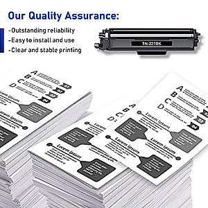 TN227 High Yield Toner Cartridge Compatible for Brother TN 227 TN-227BK for HL-L3270CDW HL-L3210CW HL-L3230CDW HL-L3230CDN HL-L3290CDW MFC-L3710CW MFC-L3750CDW MFC-L3770CDW Printer (1-Pack, Black)