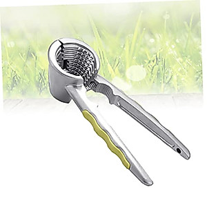 Anneome Crab Opener Hazelnut with Pecan Nutcracker Aluminum Walnuts Duty Opener Handle Walnut Plier Nut Tool Home for Heavy Portable Sheller Clip Pliers Alloy Kitchen Multifunctional