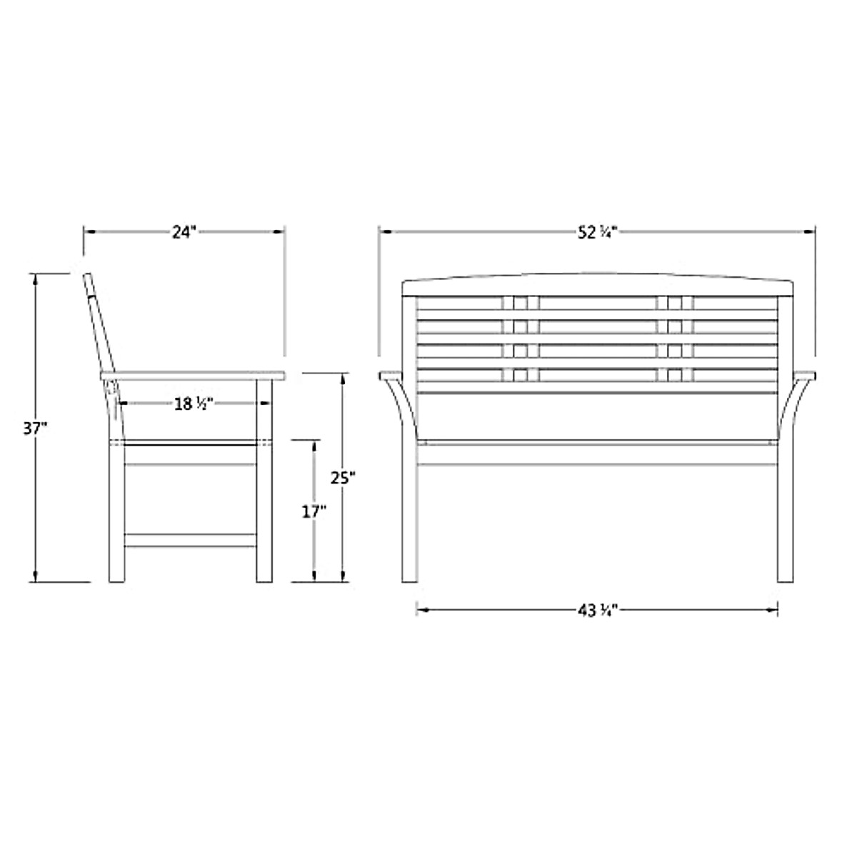 Cambridge Casual Wood Belize Patio Garden Bench with Taupe Cushion, Natural Teak