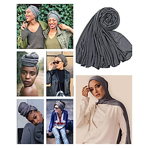Harewom 4PCS Turban Head Wraps for Black Women African Hair Wraps Stretchy Headwraps Head Scarf for Women with Braids