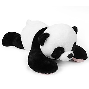 JellyMallow 5 lbs, 27 inches Panda Weighted Stuffed Animals, Cuddly Weighted Panda Plush Pillow Giant Plushie Ideal Gift for Adults & Kids