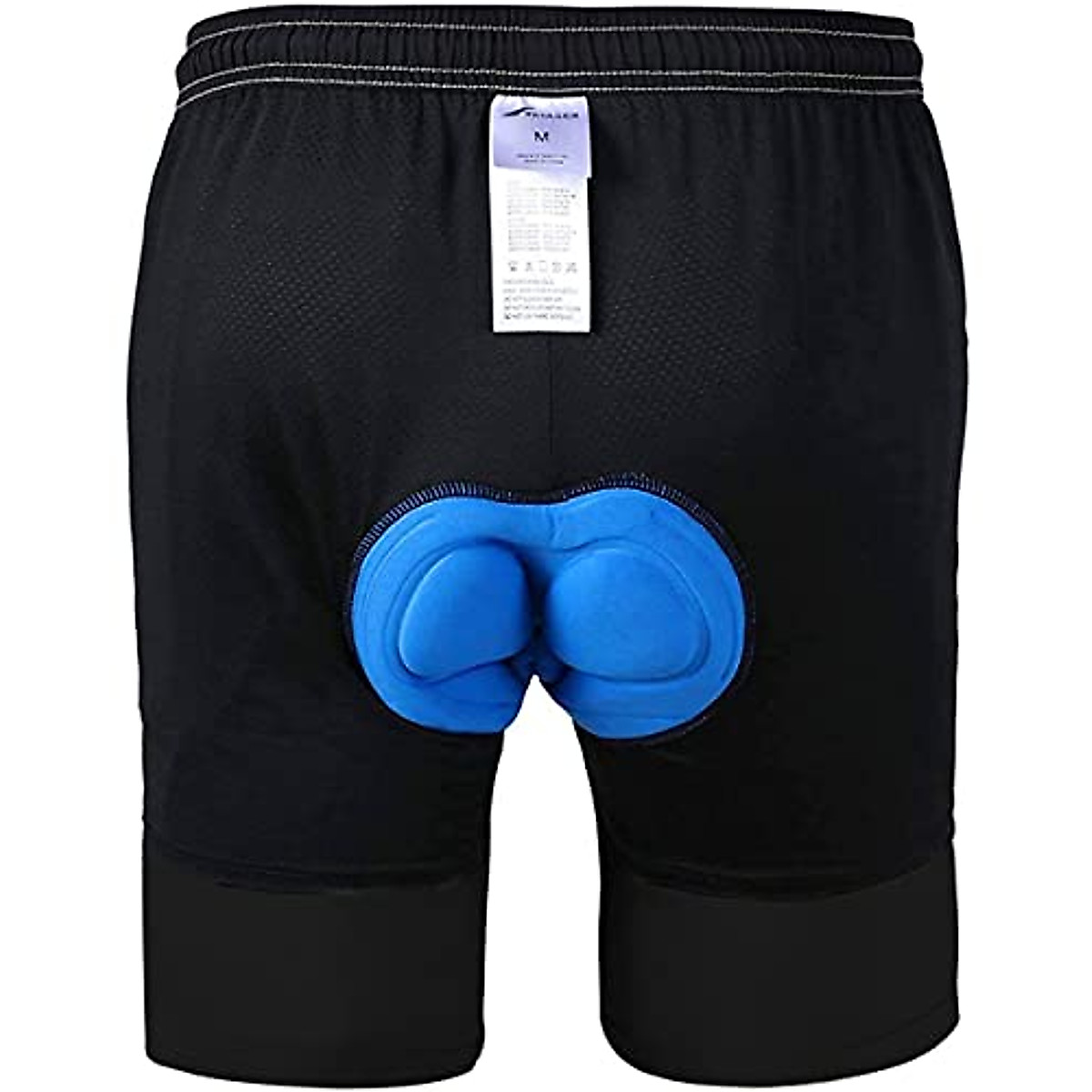 Men's Mountain Bike Shorts 3D Padded Bicycle MTB Shorts Loose-fit Lightweight MTB Cycling Shorts (All Black-M)