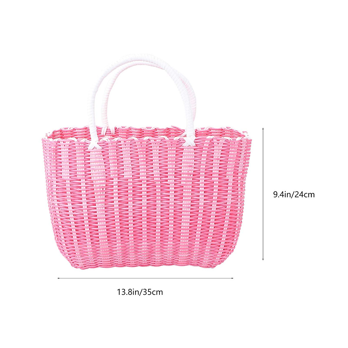 Healvian Handbags Purse Plastic Woven Shopping Basket with Handle Reusable Grocery Shopping Bag Shopping Tote Woven Storage Basket for Travel and Shopping Patricia Nash Patricia Nash Handbags