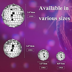 10pcs Disco Ball, Disco Ball Decor, Disco Party Decorations 71s Themed Party Cake Topper Table Decorations Mirror Disco Balls Centerpiece Decor Dance Birthday