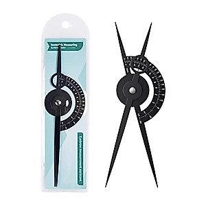 Eyebrow Golden Ratio Caliper Stencil Ruler Makeup Measure Eyebrow Guide Ruler Permanent Tools Calipers Tattoo Eyebrow Line Lip Double Scale Tattoo Stencils Sliding Gauge (Black)