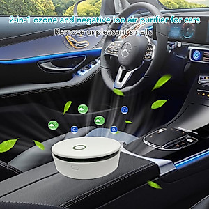 Portable Ozone & Ionic Air Purifier 2 in 1, Rechargeable, Purifying Air and Eliminate Odor