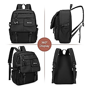 Lizbin Travel Laptop Backpack, Water Resistant Business Laptop Backpack, Computer Bag, Business Backpack, Casual Daypack, Laptop Backpacks For Men Women, Fits 15.6 Inch Notebook (Black)