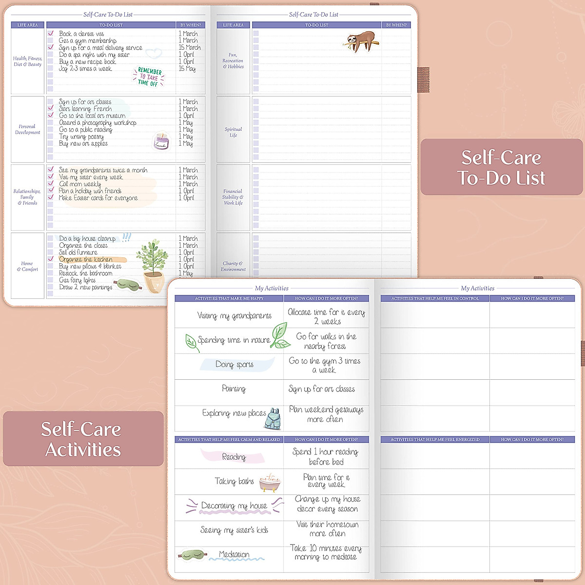 Legend Self-Care Journal – Guided Daily Reflection Journal to Support Mental & Physical Health – Daily Mood, Meditation & Personal Development Notebook – 7.1x10.5”, Lasts 3 Months (Rose Gold)